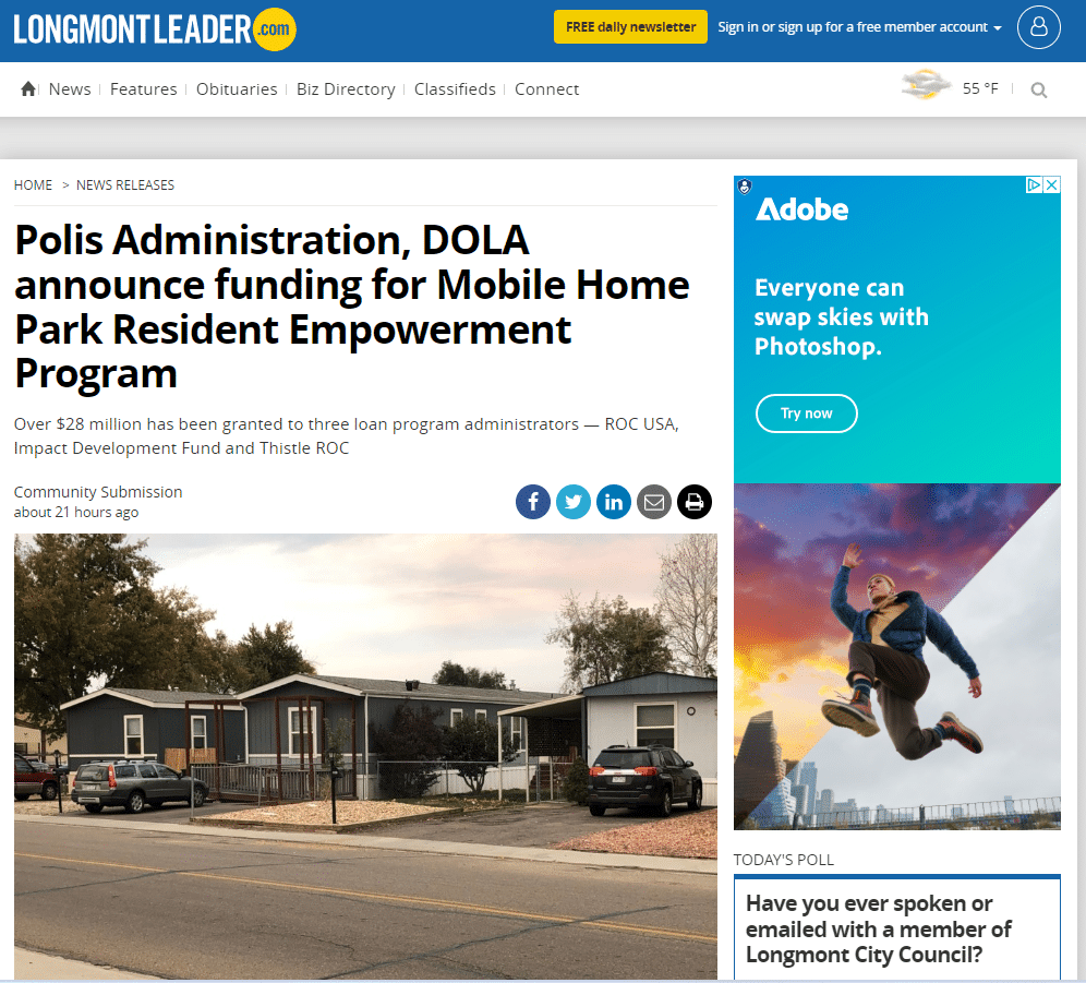 DOLA Announces Funds for Resident Empowerment Program