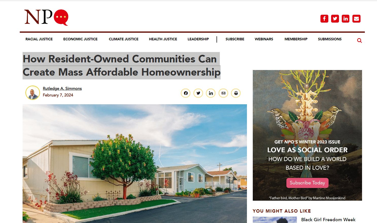 How Resident-Owned Communities Can Create Mass Affordable Homeownership ...