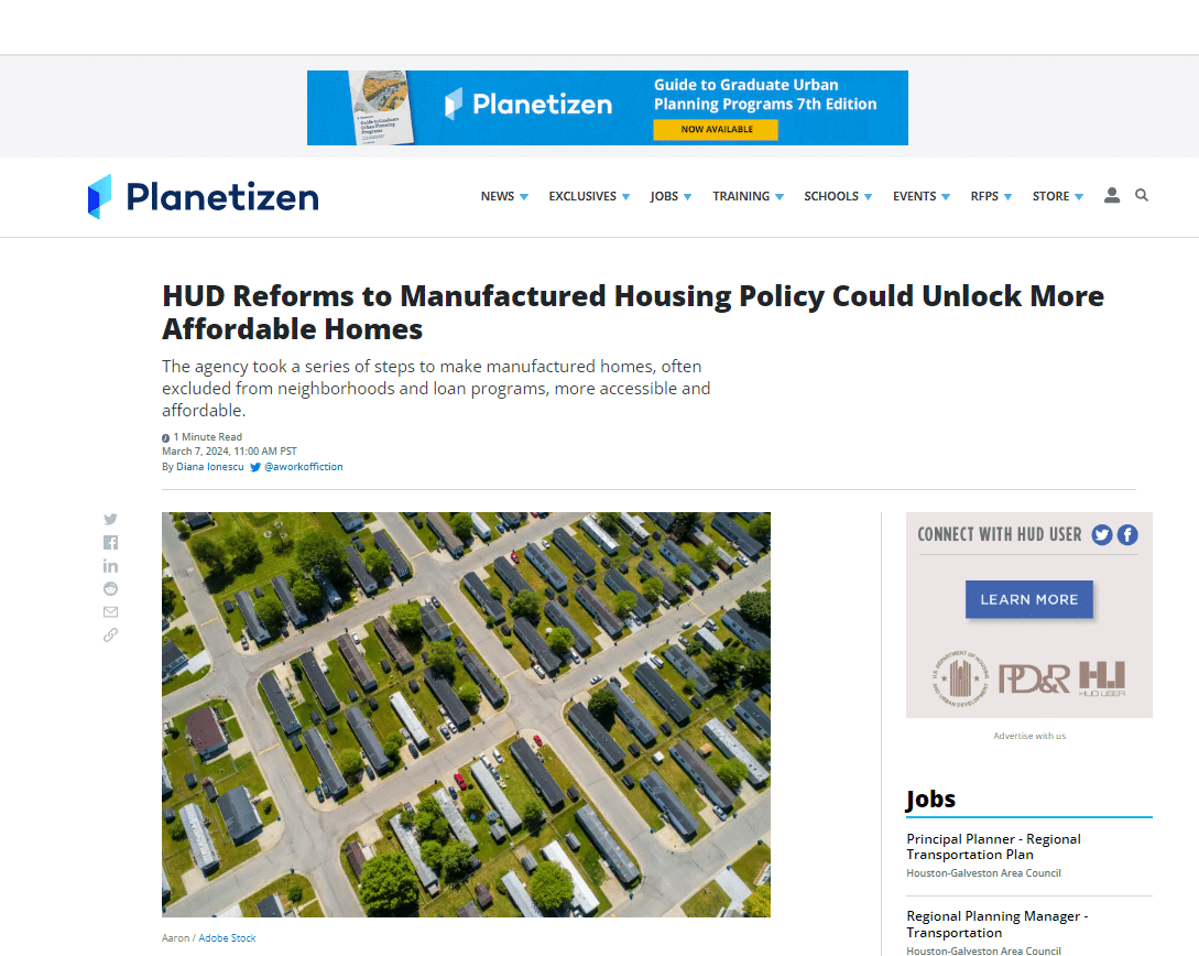 HUD Reforms to Manufactured Housing Policy Could Unlock More Affordable ...